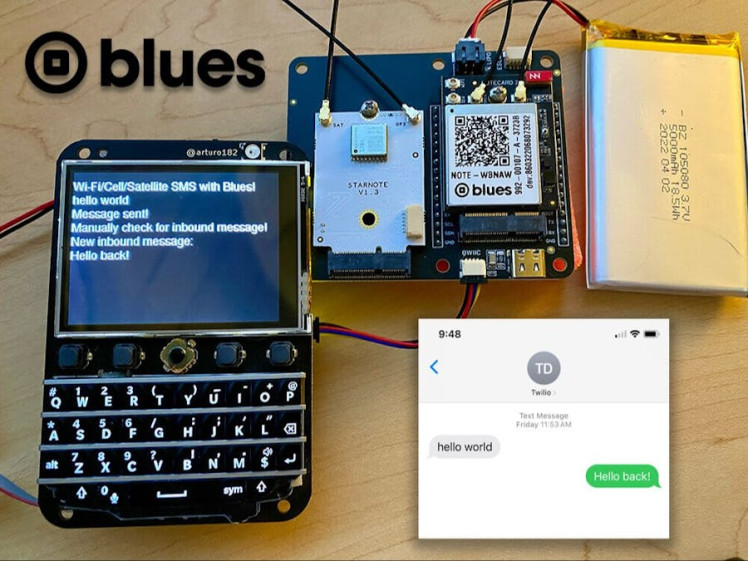 Two-way Satellite Messaging With Blues Starnote