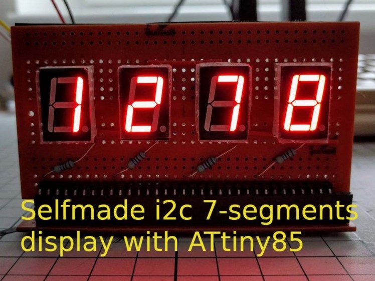 I2c 7-segment Display With attiny85